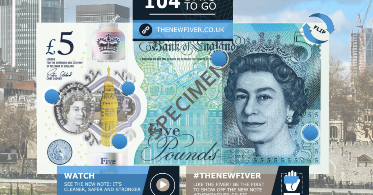 Launch Of The New 5 Note Bank Of England The Dots launch-of-the-new-5-note-bank-of-england-the-dots